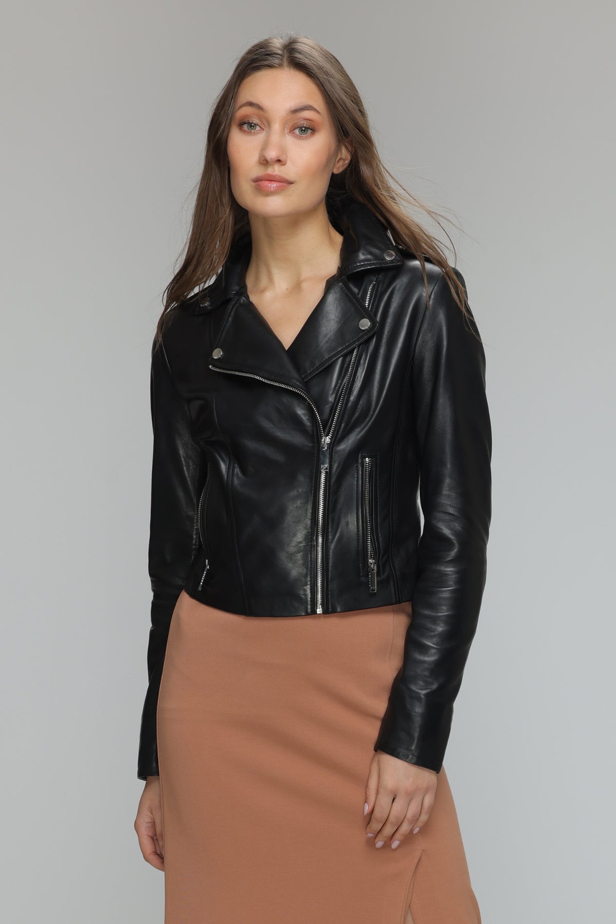 DARIA Genuine Butter Soft Lamb Leather Biker Jacket Danier DARIA Genuine Butter Soft Lamb Leather Biker Jacket Danier